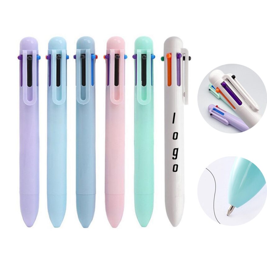 Custom 6 In 1 Multicolor Ballpoint Pen