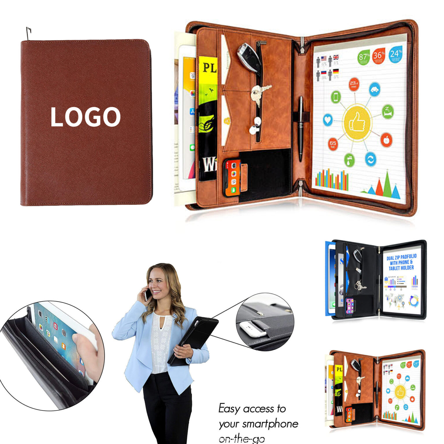 Custom Sleek Executive Padfolio